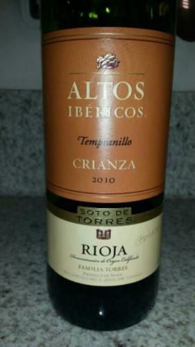 Soto de Torres Altos Ibericos Rioja Crianza Tempranillo 2010