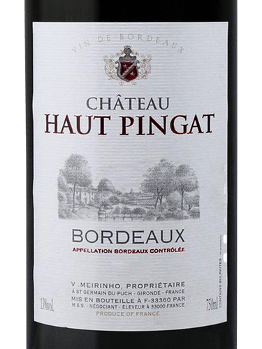 Château Haut Pingat Bordeaux | Vivino English