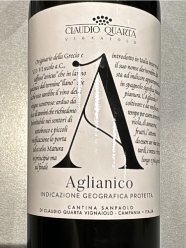 Claudio Quarta Irpinia Aglianico | Vivino US