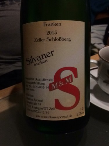Weinbau Manfred Sponsel Zeller Schlossberg Silvaner Trocken | Vivino US
