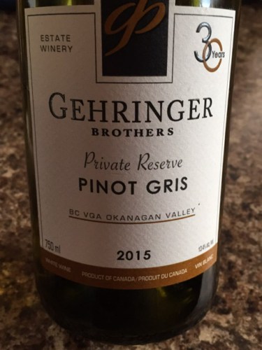 Gehringer Brothers Private Reserve Pinot Gris | Vivino English