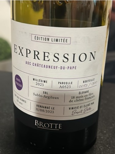 Brotte Expression Édition Limitée Châteauneuf-du-Pape | Vivino US