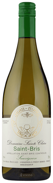 2021 Jean-Marc Brocard Domaine Sainte Claire Sauvignon Saint-Bris ...