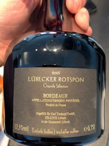 2016 Carl Tesdorpf Lübecker Rotspon Grande Selection | Vivino US