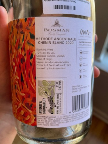 Bosman Family Vineyards Méthode Ancestrale Chenin Blanc | Vivino English