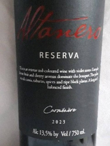 Altanero Reserva Com Arte Carmenère | Vivino Brasil