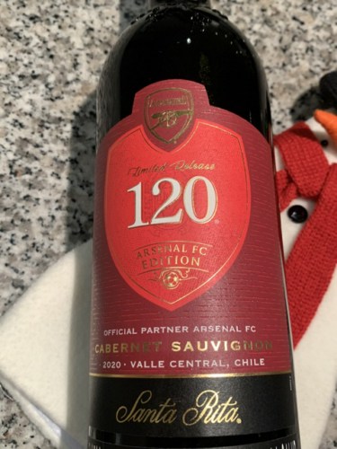 2020 Santa Rita 120 Arsenal FC Edition Limited Release Cabernet ...