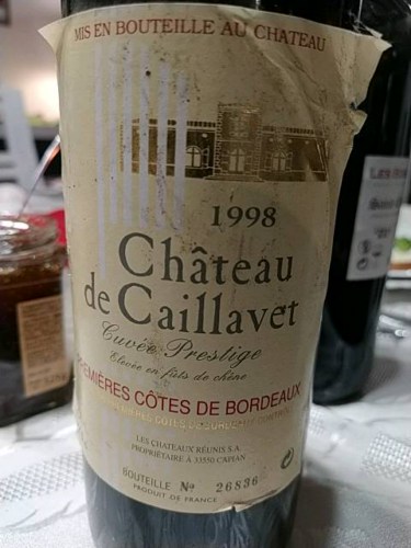 2003 Château de Caillavet Cuvée Prestige Premières Côtes de Bordeaux ...