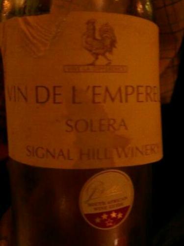 Signal Hill Vin De L'Empereur Solera | Vivino Canada