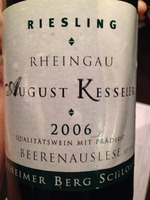 August Kesseler Rüdesheimer Berg Schlossberg Riesling Beerenauslese ...
