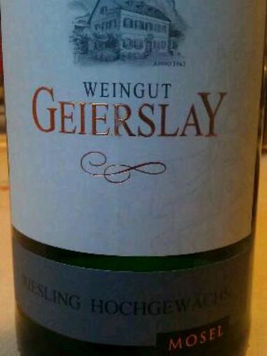 Weingut Geierslay Riesling Hochgewächs | Vivino