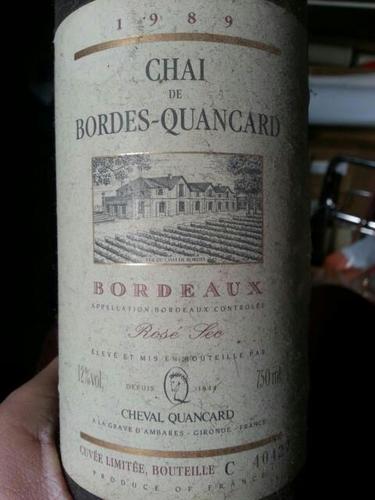 Cheval Quancard Chai de Bordes Bordeaux Rosé Sec | Vivino US