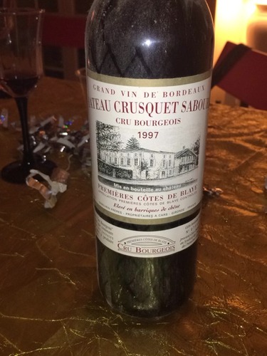1997 Sabourin Frères Château Crusquet Sabourin Premières Côtes de Blaye ...