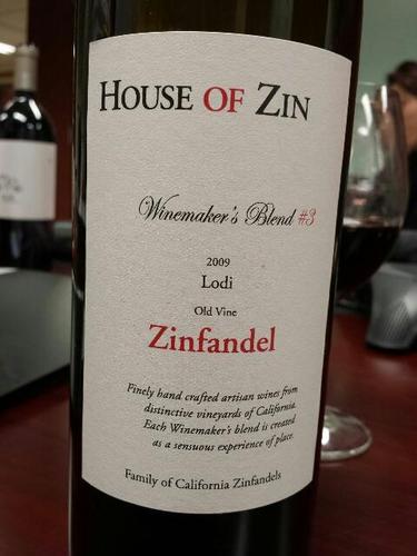 House Of Zin California Winemaker's Blend # 3 Old Vine Lodi Zinfandel ...