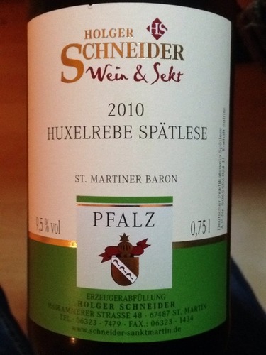 Holger Schneider Wein & Sekt St. Martiner Baron Huxelrebe Spätlese ...
