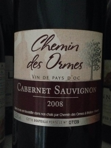 Chemin des Ormes Cabernet Sauvignon | Vivino