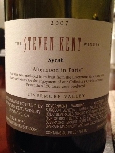 Steven Kent Afternoon In Paris Syrah | Vivino US