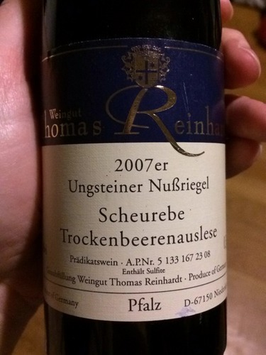 Thomas Reinhardt Ungsteiner Nussriegel Scheurebe Trockenbeerenauslese ...
