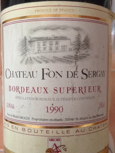 1990 Fon de Sergay Bordeaux Supérieur | Vivino US
