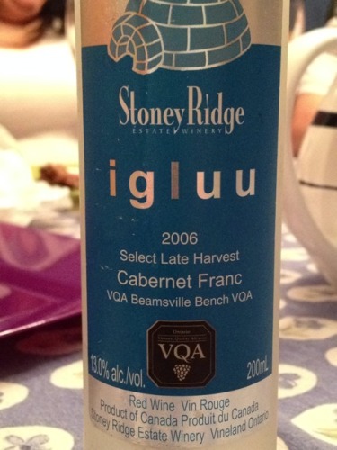 Stoney Ridge Estate Winery Igluu Select Late Harvest Cabernet Franc ...