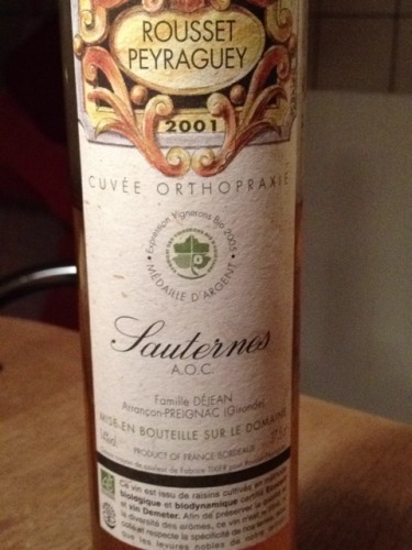 Vignobles Rousset Peyraguey Cuvée Orthopraxie Sauternes | Vivino US