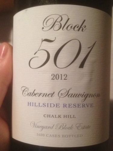 Vineyard Block Estate Block 501 Hillside Reserve Cabernet Sauvignon ...