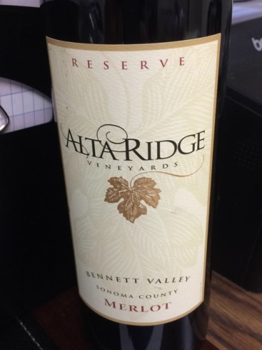 Alta Ridge Bennett Valley Sonoma County Reserve Merlot | Vivino België