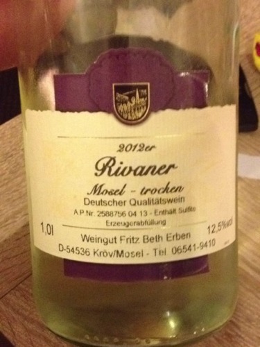 Fritz Beth Erben Mosel Rivaner Trocken | Vivino US