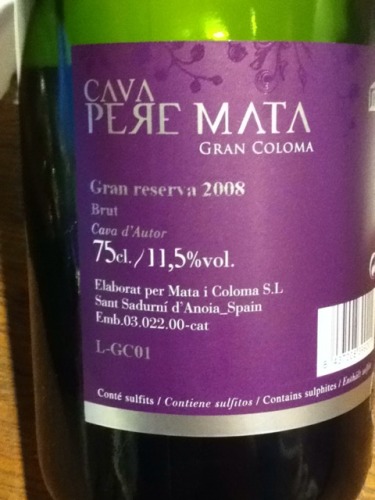 Pere Mata Cava Gran Coloma Brut | Vivino US