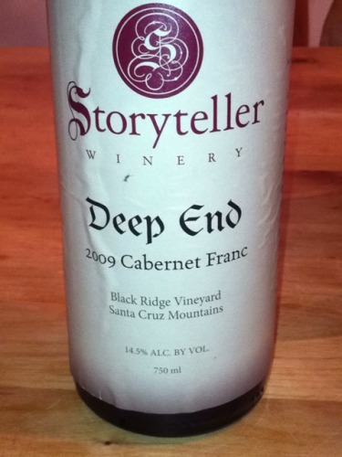 Storyteller Winery Black Ridge Deep End Santa Cruz Mountains Cabernet ...