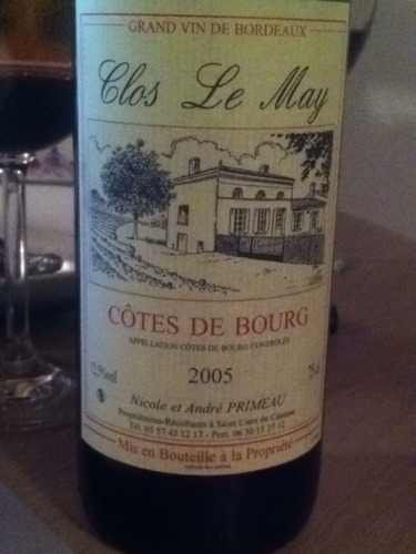 André Primeau Côtes De Bourg Clos Le May | Vivino US