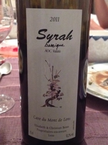 Elisabeth & Christian Besse Valais Cave Du Mont De Lens Barrique Syrah ...