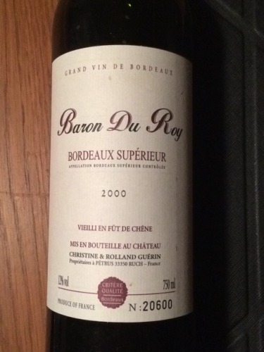 Baron Du Roy Bordeaux Supérieur | Vivino US