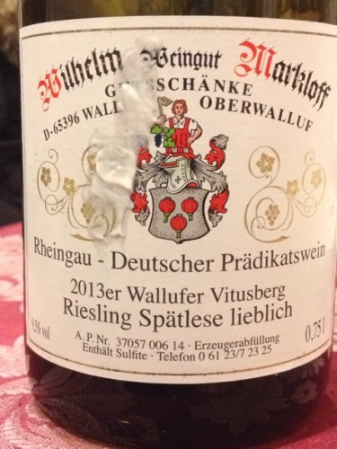 2020 Markloff Rheingau-Deutscher Pradikatswein Spätlese Lieblich ...