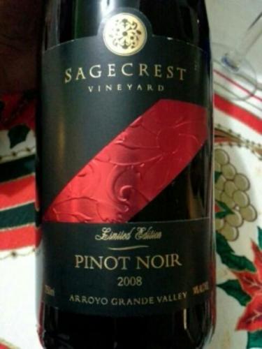 Sagecrest Vineyard Limited Edition Pinot Noir | Vivino US