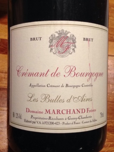 Domaine Marchand Freres Les Bulles d'Aires Crémant de Bourgogne Brut ...
