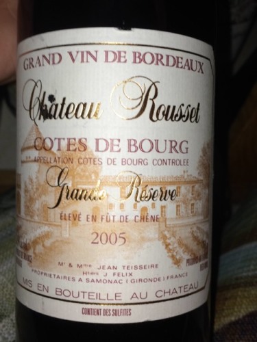 2005 Château Rousset Grande Reserve Côtes de Bourg | Vivino US
