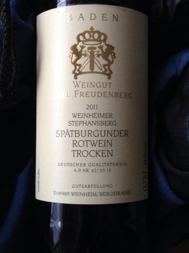 2011 Weingut Carl Freudenberg Weinheimer Stephansberg Spätburgunder ...