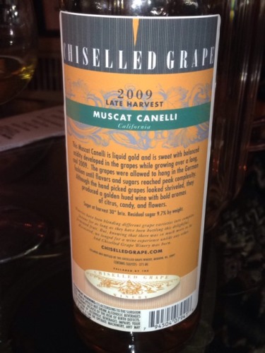 Chiselled Muscat Canelli Late Harvest | Vivino US