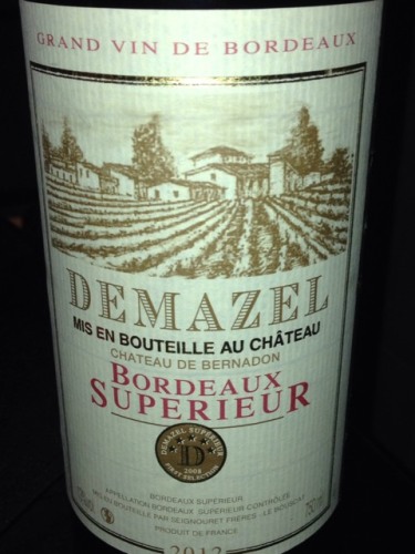 Seignouret Frères Château de Bernadon Demazel Bordeaux Superieur ...