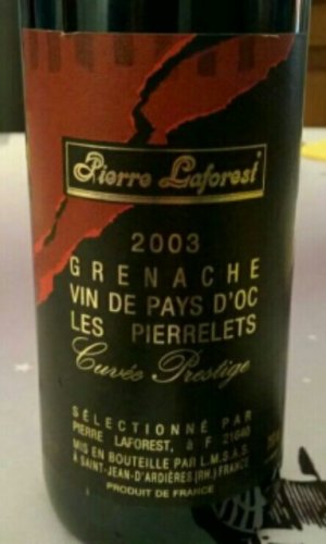 Pierre Laforest Les Pierrelets Cuvée Prestige Grenache | Vivino France