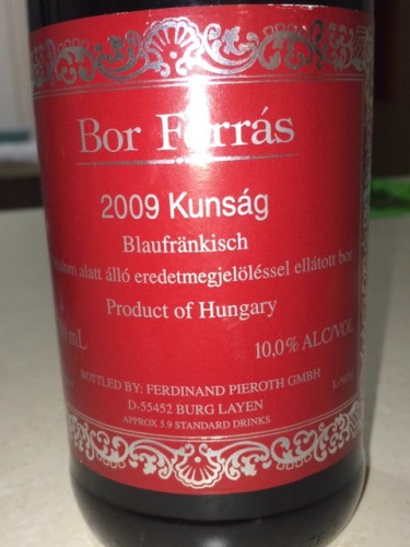 Pieroth Bor Forrás Kunság Blaufränkisch | Vivino US