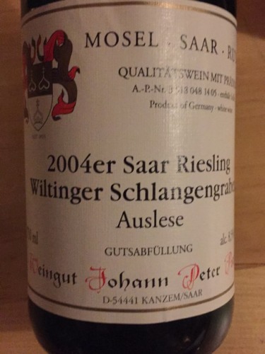 Johann Peter Reinert Wiltinger Schlangengraben Riesling Auslese | Vivino US