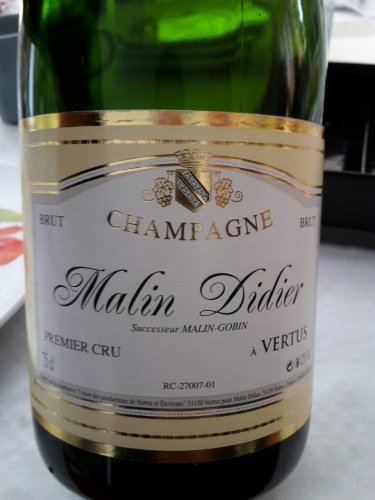 Malin Didier Brut Champagne Premier Cru | Vivino US