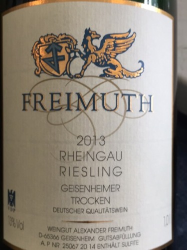 Weingut Alexander Freimuth Geisenheimer Riesling Trocken | Vivino US