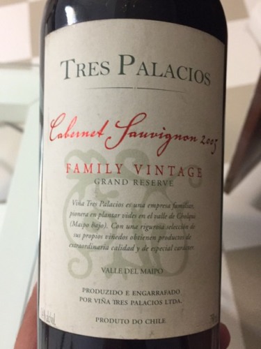 Tres Palacios Family Vintage Cabernet Sauvignon Grand Reserve | Vivino US