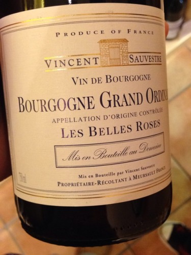 Vincent Sauvestre Les Belles Roses Bourgogne Grand Ordinaire Rouge ...