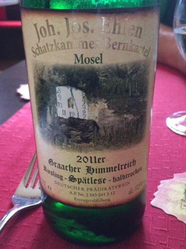 Joh.Jos.Ehlen Schatzkammer Bernkastel Riesling Spätlese Halbtrocken ...