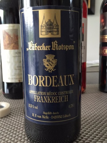 H. F. von Melle Lübecker Rotspon Bordeaux | Vivino English