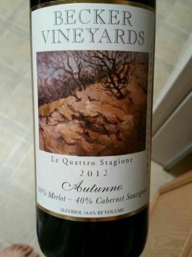Becker Vineyards Autunno | Vivino English